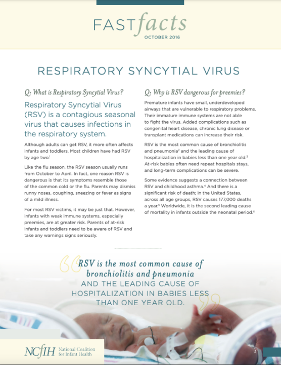 Fast Facts: Respiratory Syncytial Virus - National Coalition For Infant Health
